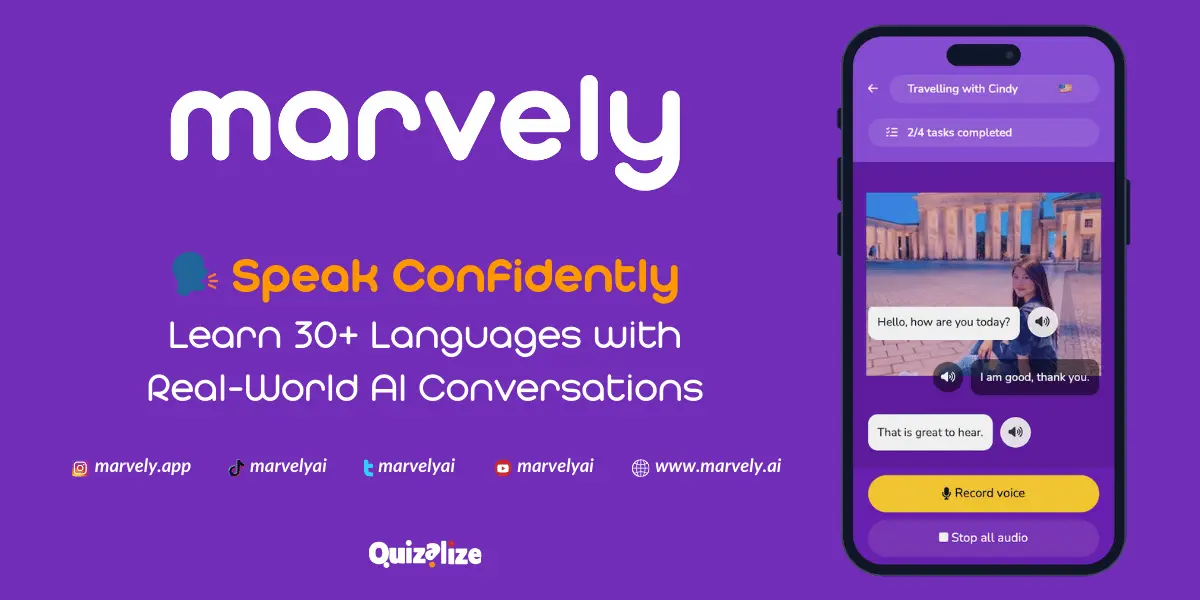 Best language learning app to master over 30 languages! Marvely AI ...